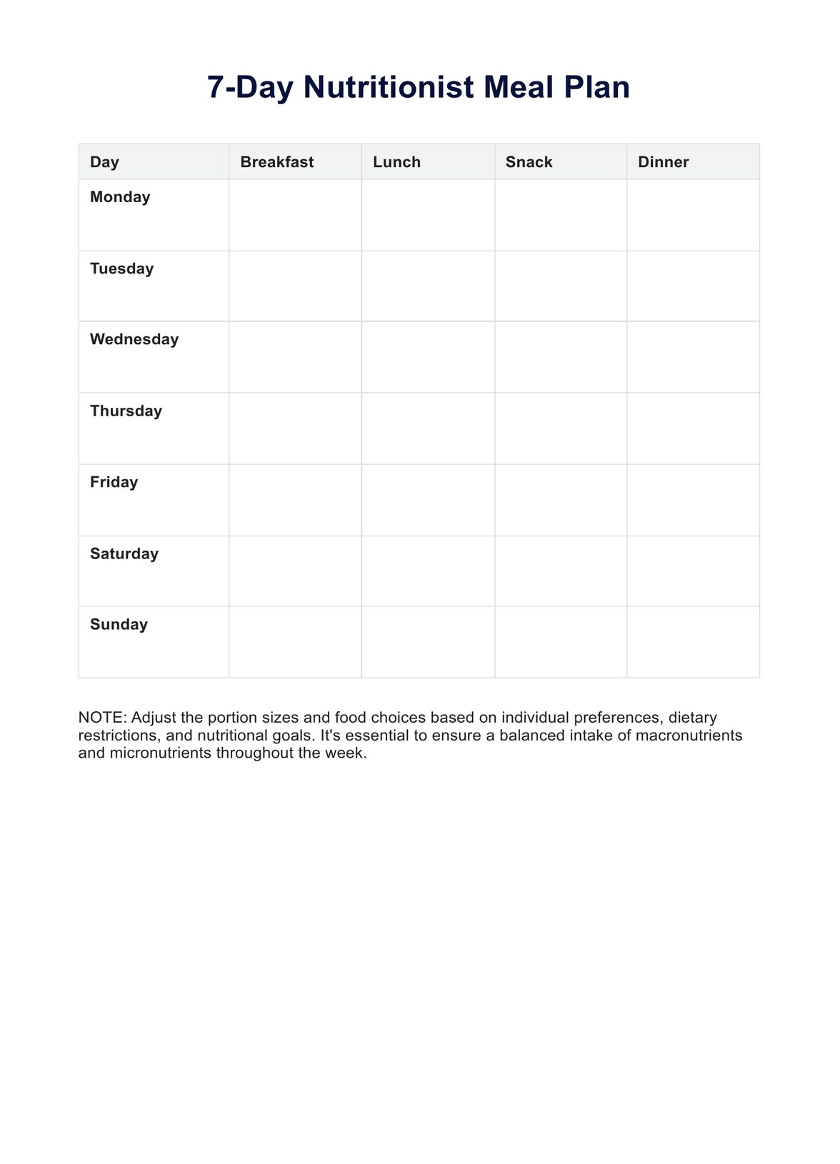Daily Routine Worksheet for Adults & Example | Free PDF Download