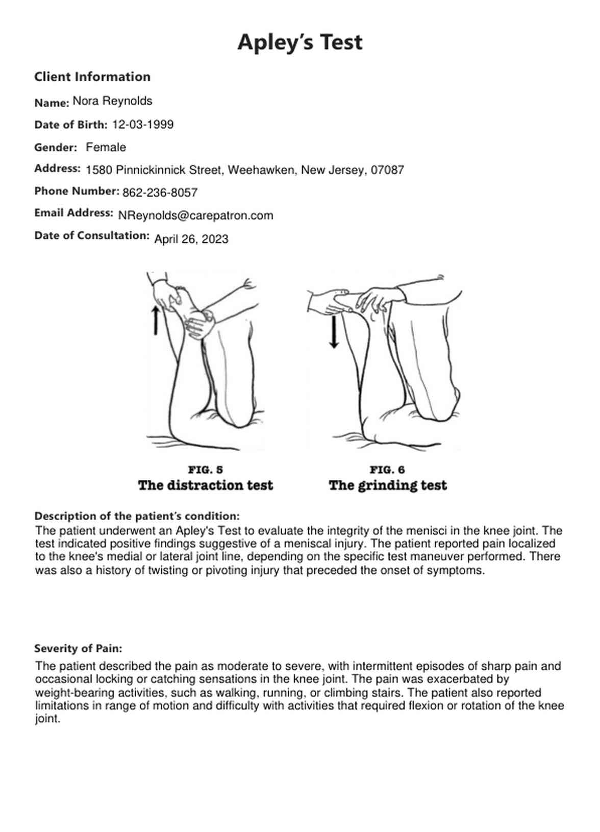 Apley's Test & Example | Free PDF Download