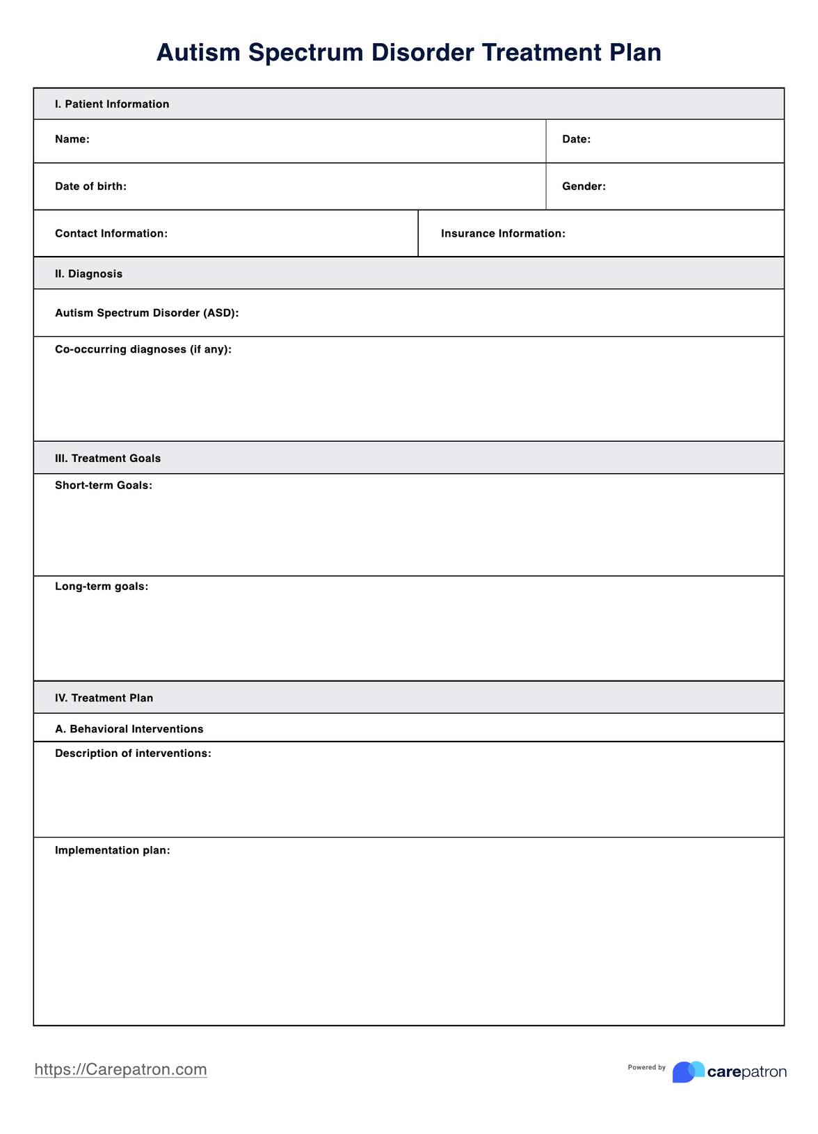 Autism Spectrum (ASD) Disorder Screening Test & Example | Free PDF Download