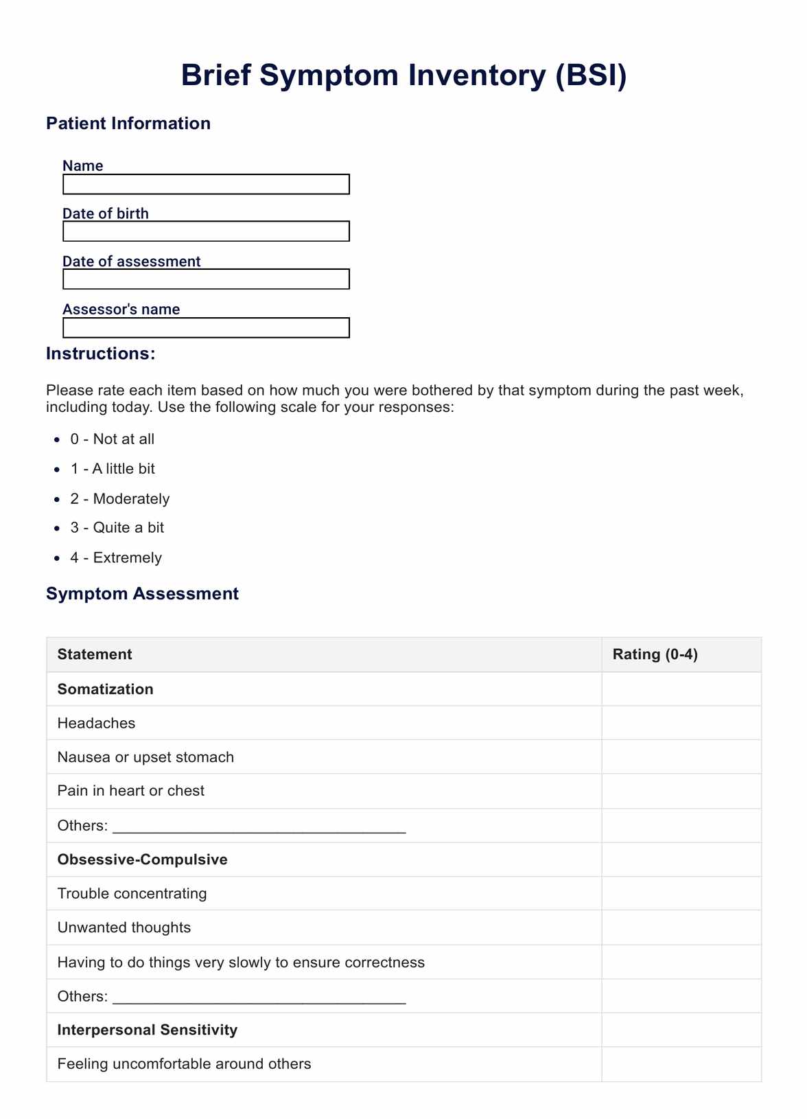 Brief Pain Inventory (BPI) & Example | Free PDF Download