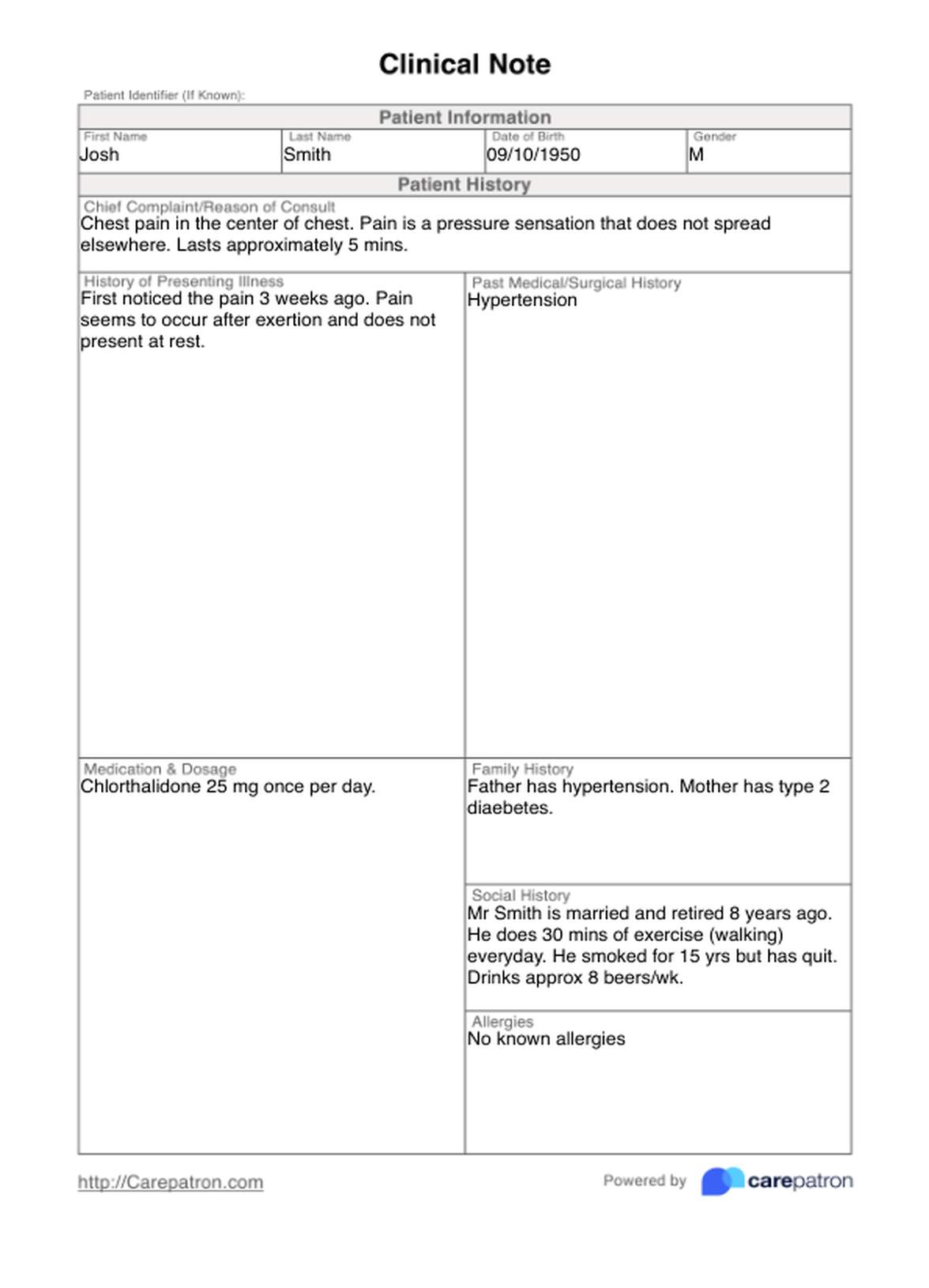 Clinical Note Template Example Free PDF Download Clinical Note Template Example Free PDF Download