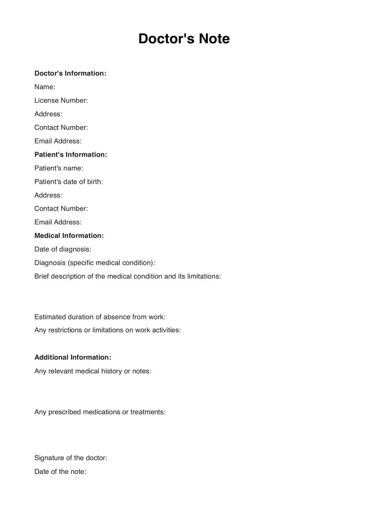 Procedure Note Template Example Free PDF Download