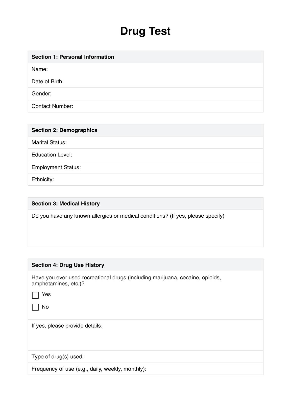 Drug Schedule Chart & Example | Free PDF Download