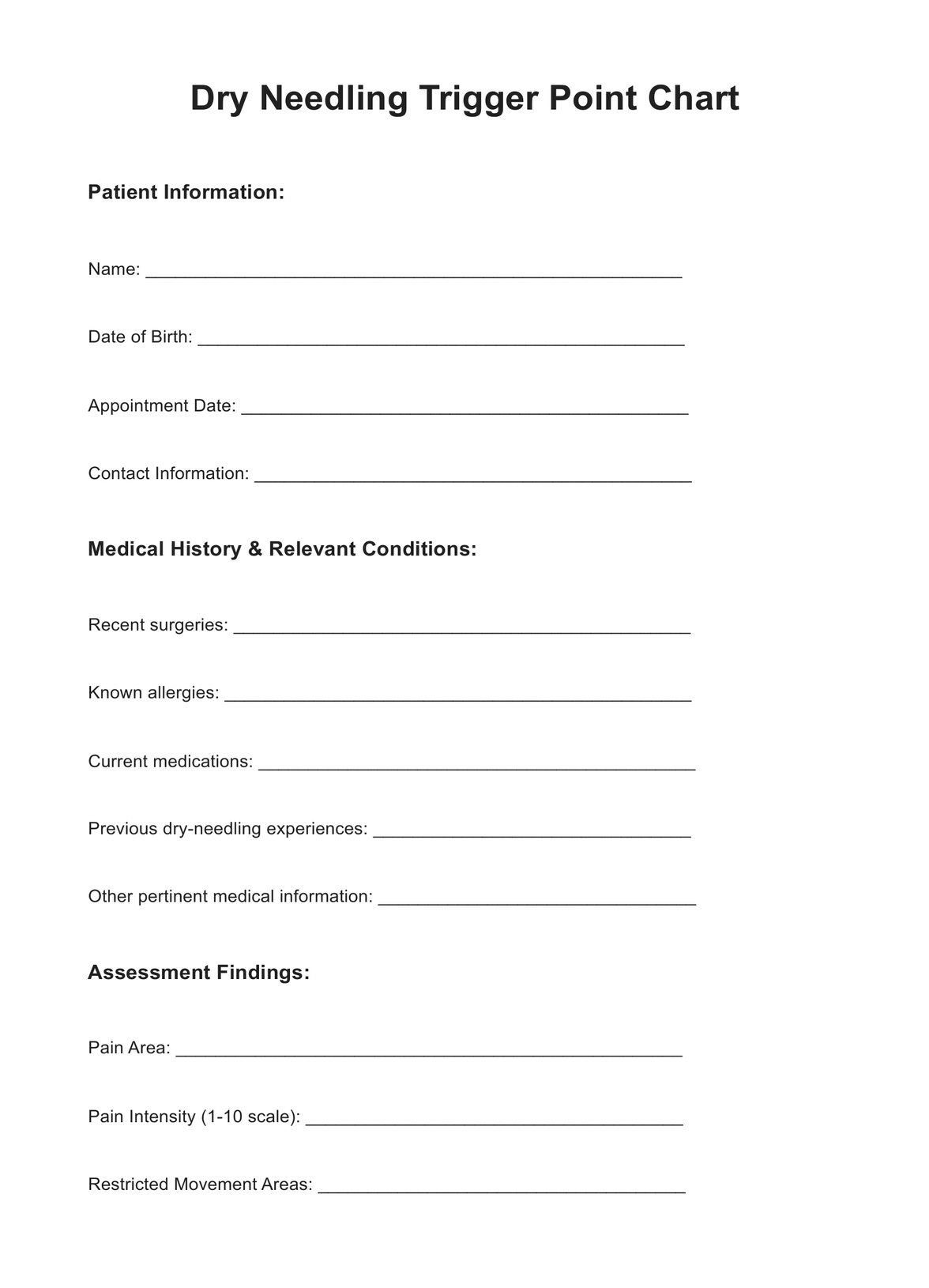 Trigger Point Chart & Example | Free PDF Download
