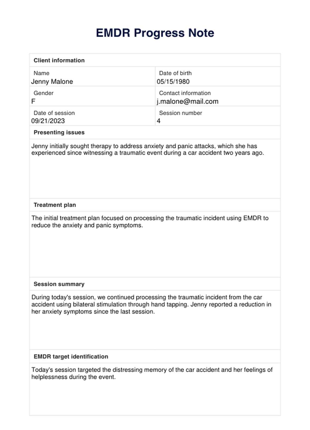 EMDR Progress Note Example Free PDF Download EMDR Progress Note Example Free PDF Download