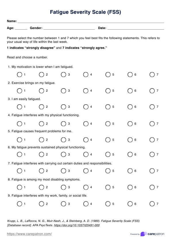 Fatigue Severity Scale