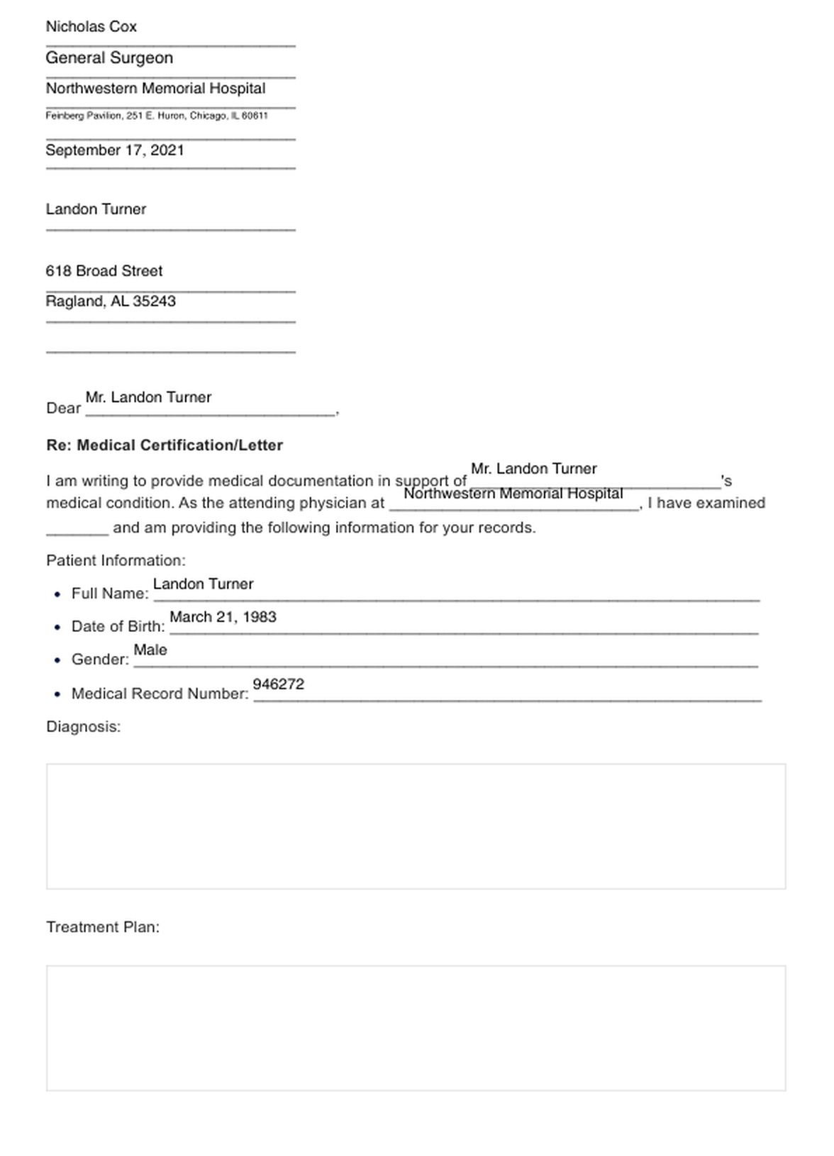 Medical Letter Template & Example | Free PDF Download