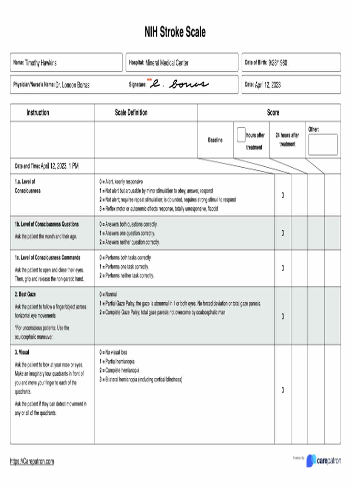 What Is A Normal Nih Stroke Scale Score For S Infoupdate What Is A Normal Nih Stroke Scale Score For S Infoupdate