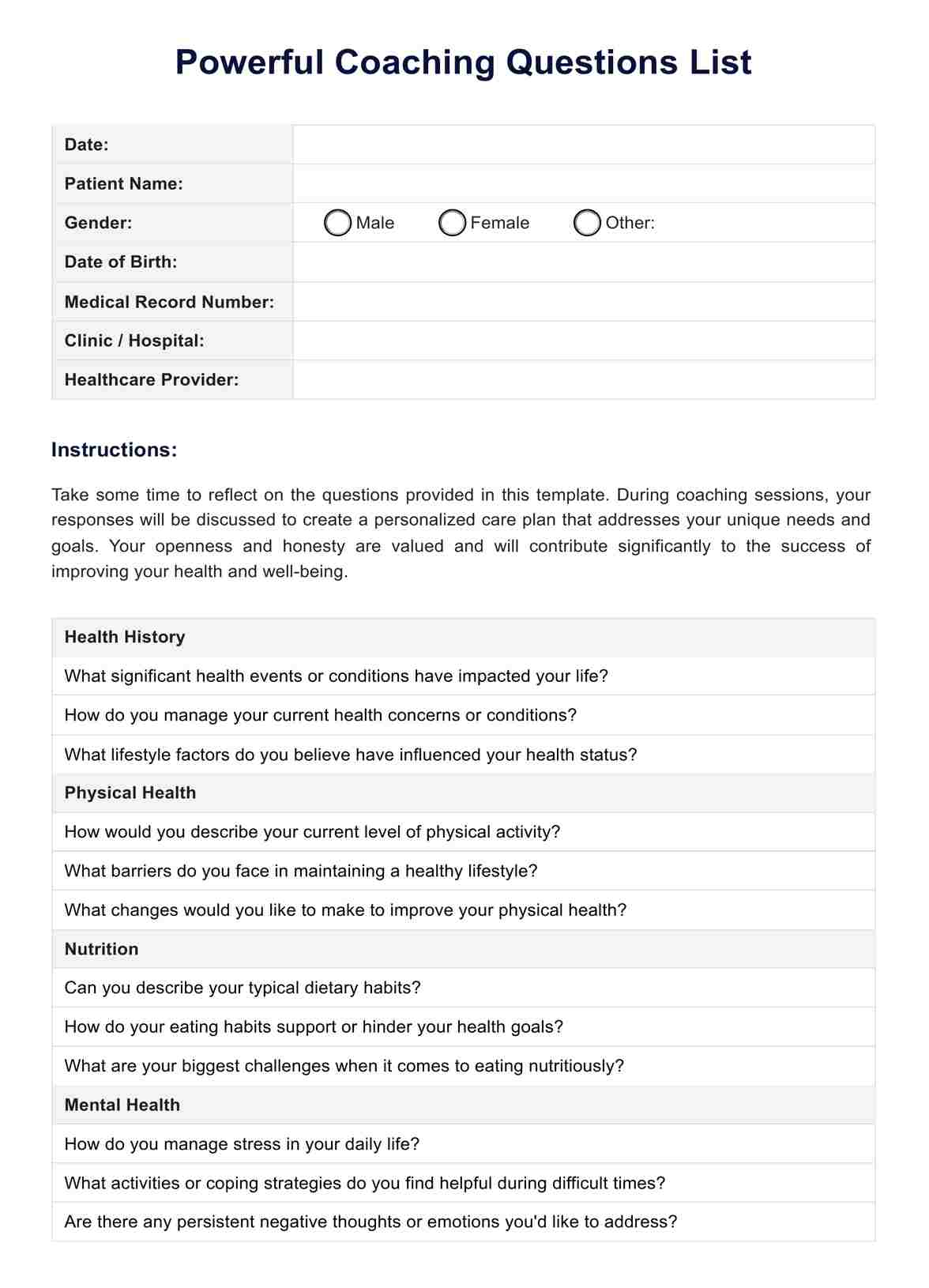 Military Family Care Plan & Example | Free PDF Download