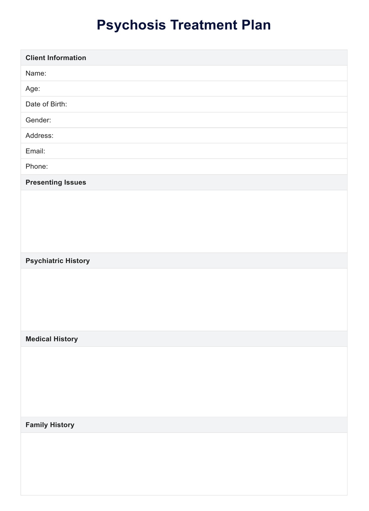 Psychosis Spectrum Test & Example | Free PDF Download