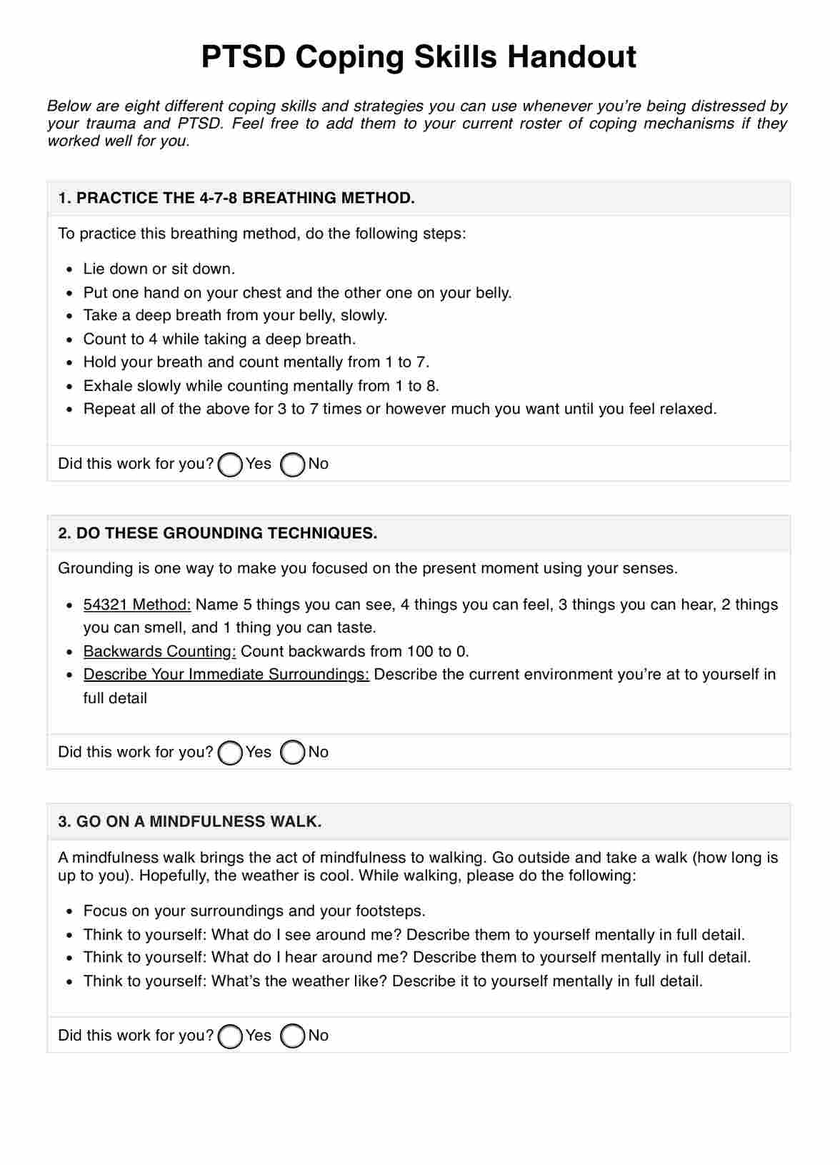 List Of Coping Skills PDF Example Free PDF Download List Of Coping Skills PDF Example Free PDF Download