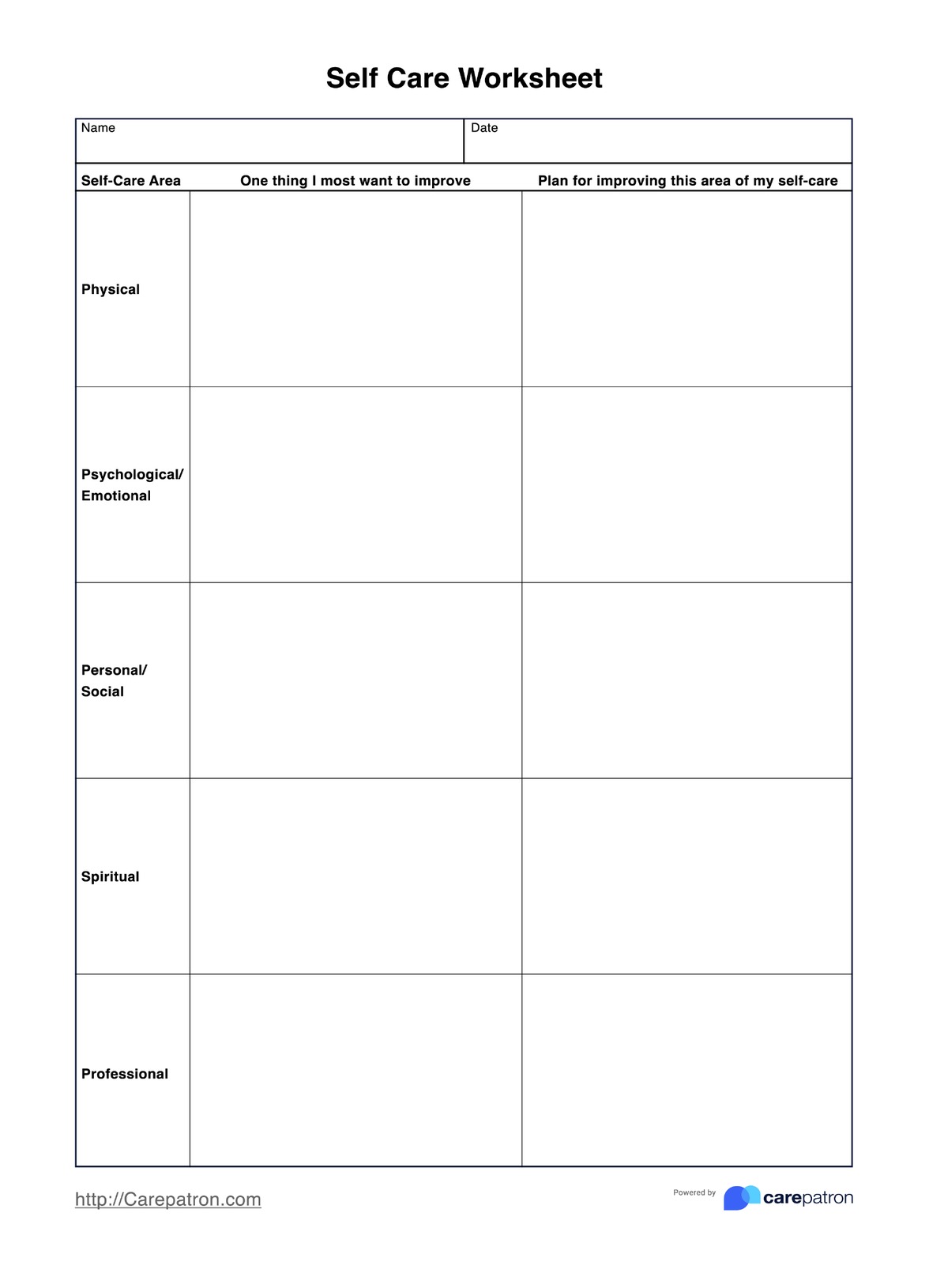 Self Care Assessment Example Free PDF Download Self Care Assessment Example Free PDF Download
