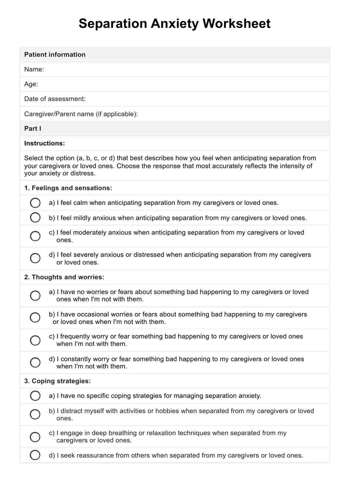 Parenting Worksheets Example Free PDF Download