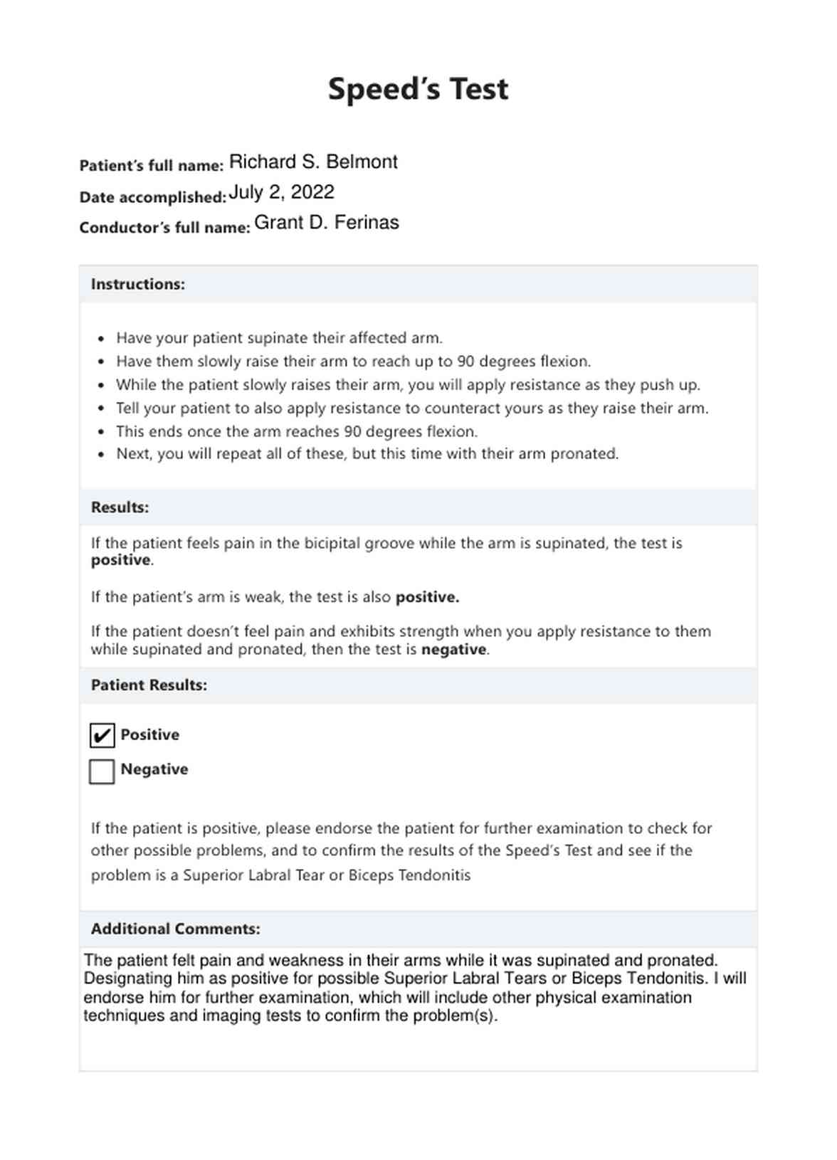 Speed’s Test & Example | Free PDF Download