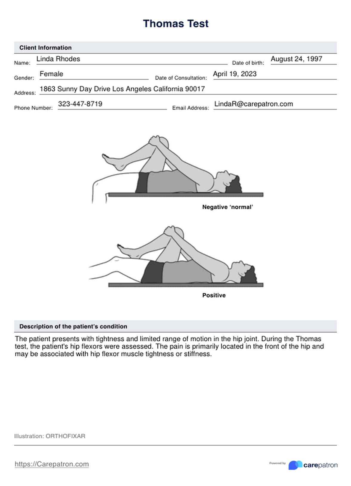 Thomas Test & Example | Free PDF Download