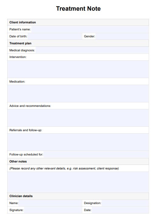 GIRP Notes Template Example Free PDF Download