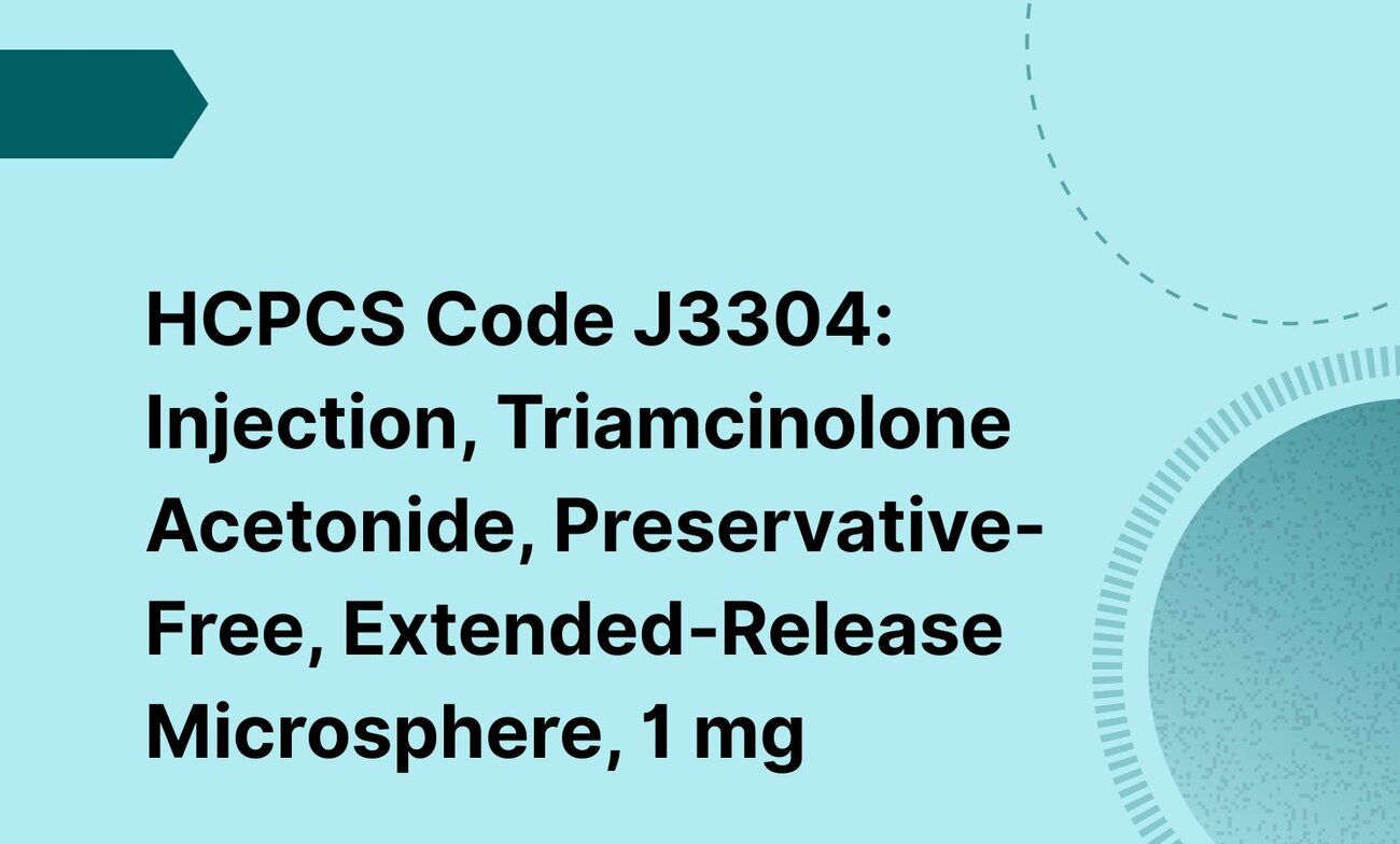 HCPCS Code J3304: Injection, Triamcinolone Acetonide, Preservative-Free ...